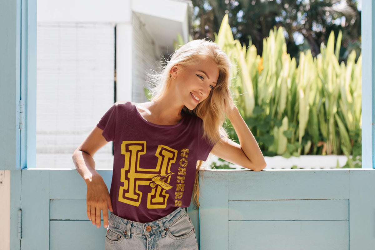 KBD OG Mascot Initial H HONKERS Maroon and Yellow – KB Designs