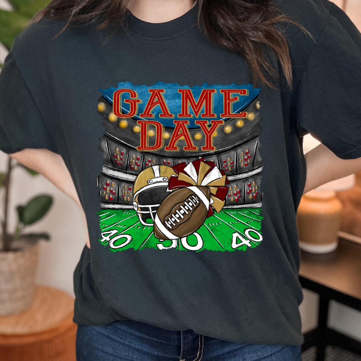 GAME DAY Stadium Maroon and Vegas Gold Digital Download – KB Designs