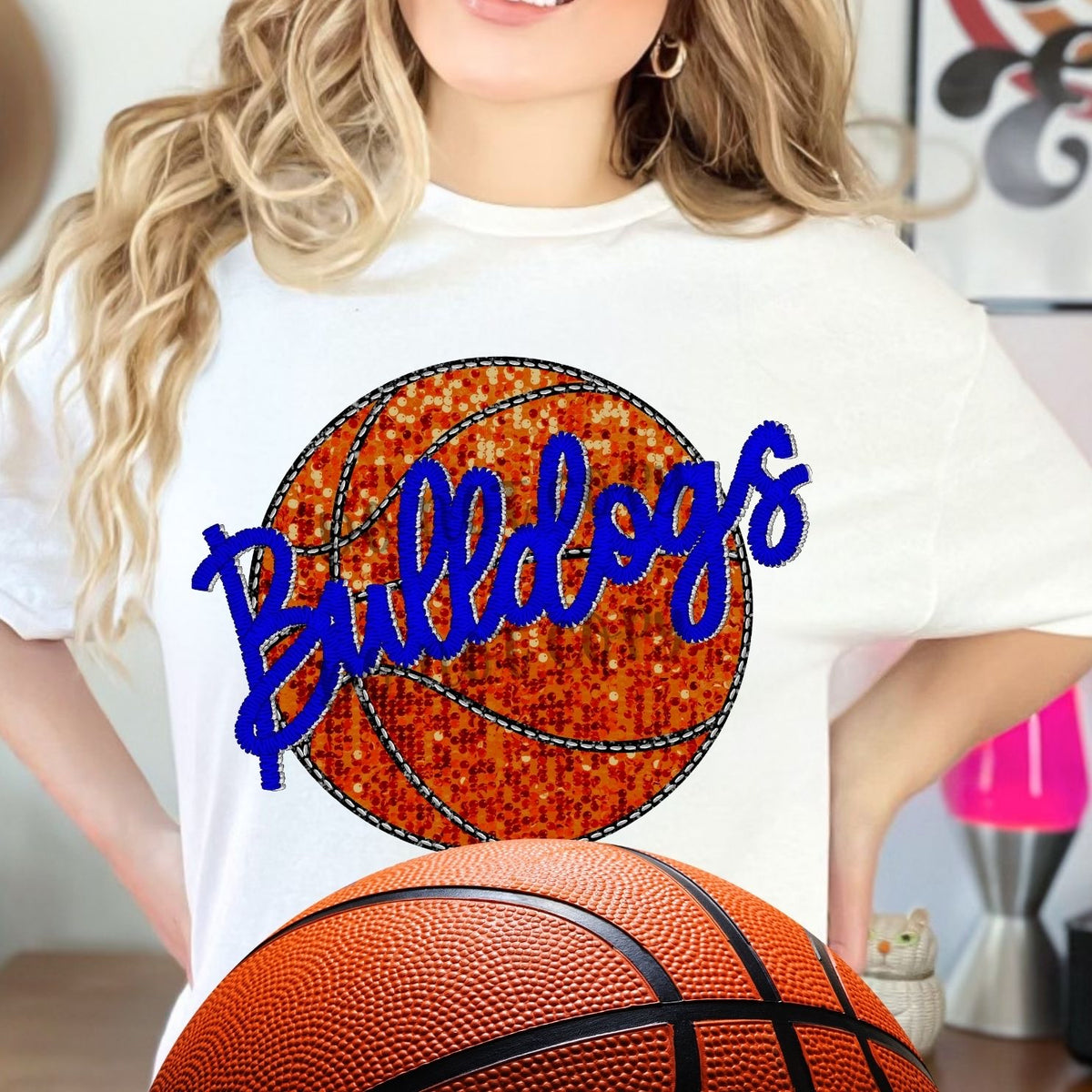 Assorted Faux Sequin II Basketball [Team] Direct To Film (DTF) Transfe ...