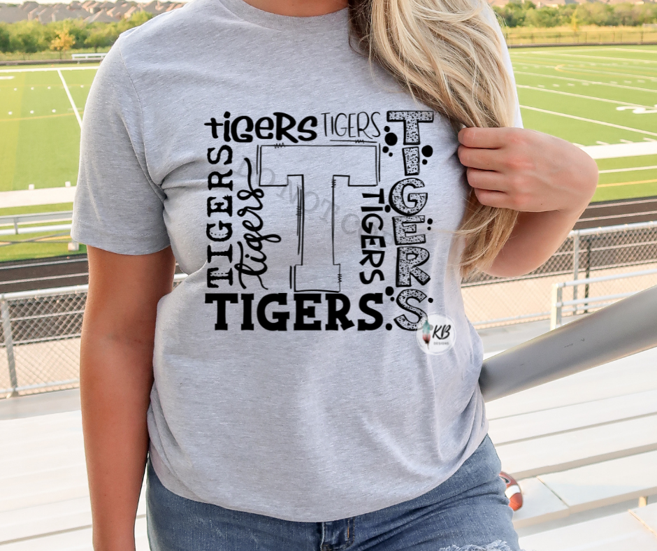 Tigers Single Color Typography High Heat RTS – KB Designs